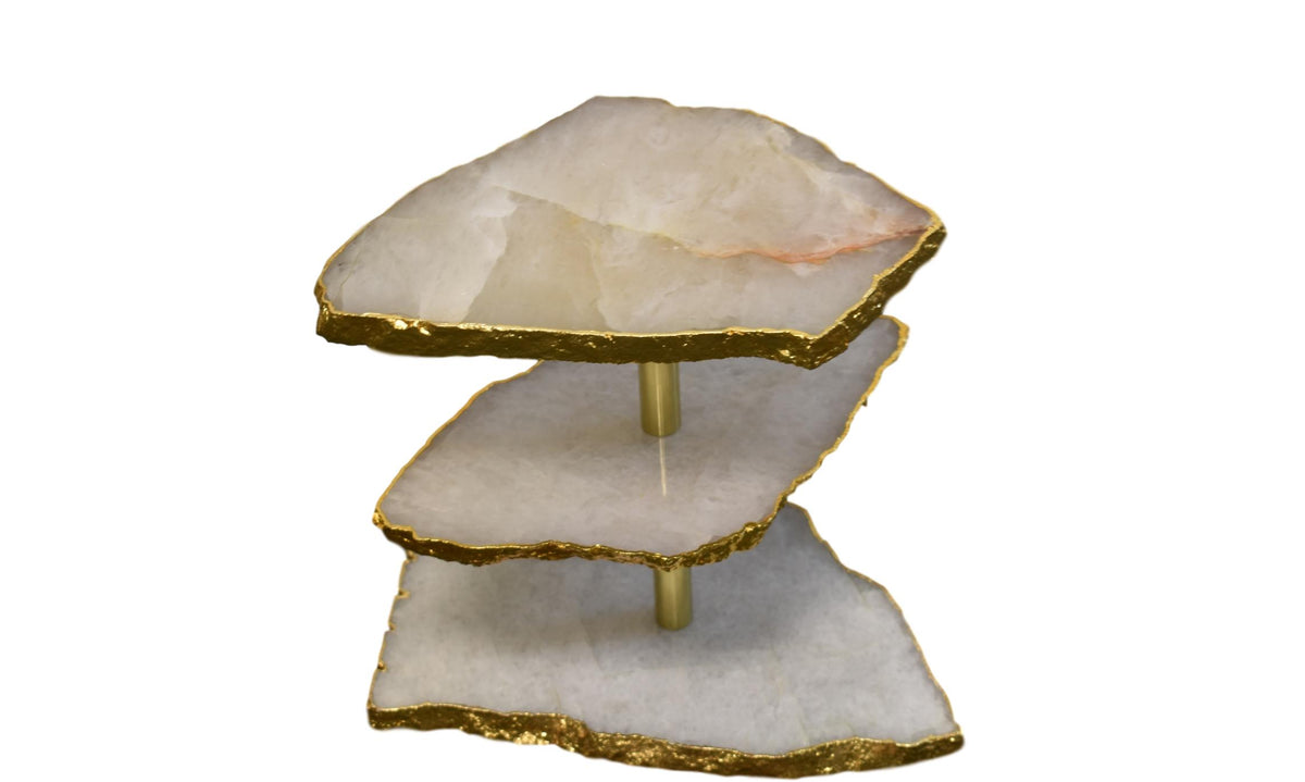 3-Layer Display Stand - Natural Stone | Olympus Minerals