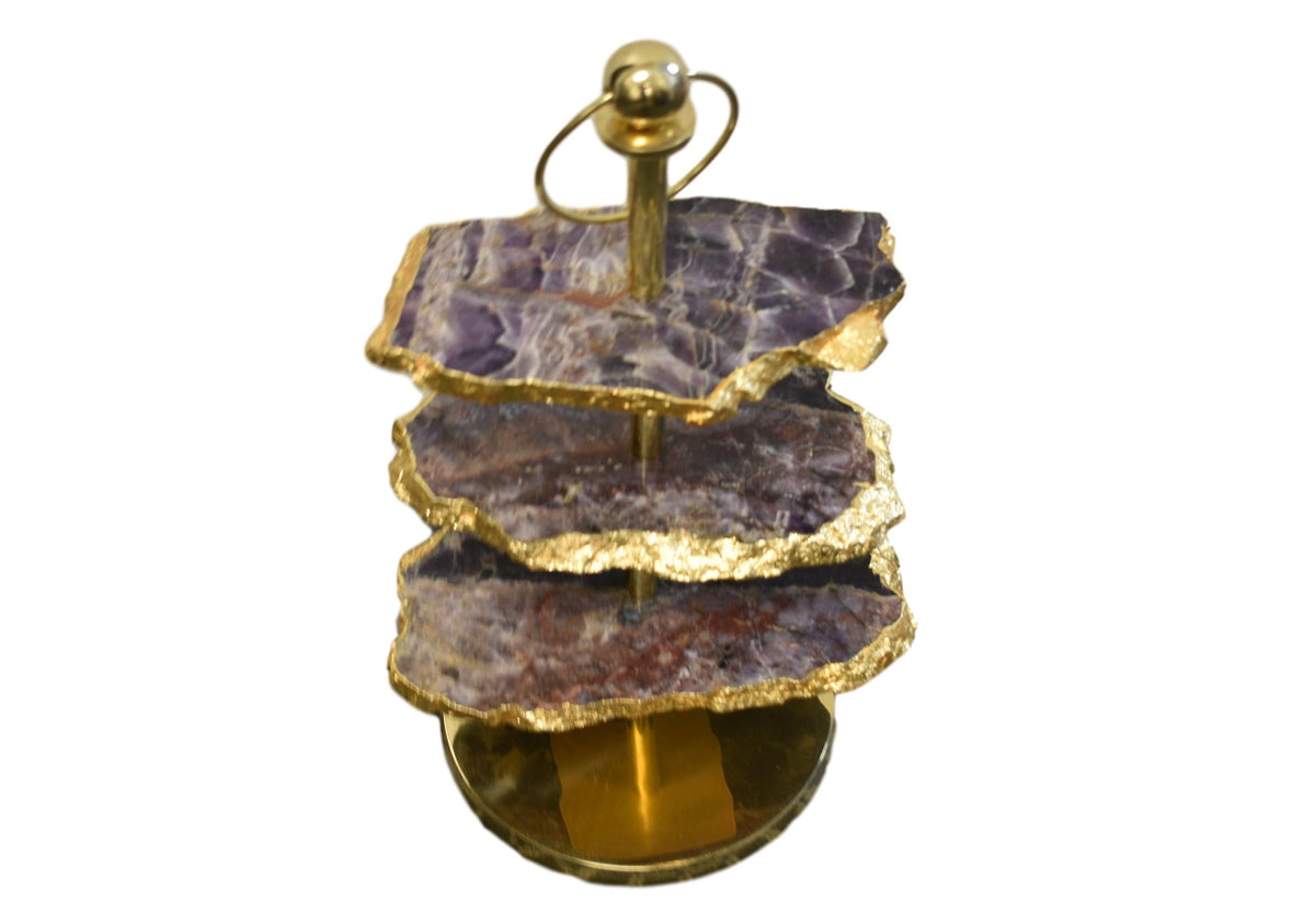 3-Layer Display Stand - Natural Stone | Olympus Minerals